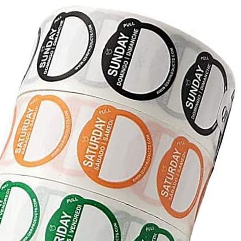 Monday-Sunday Striking Writing Labels Easy-To-Peel... – Grandado