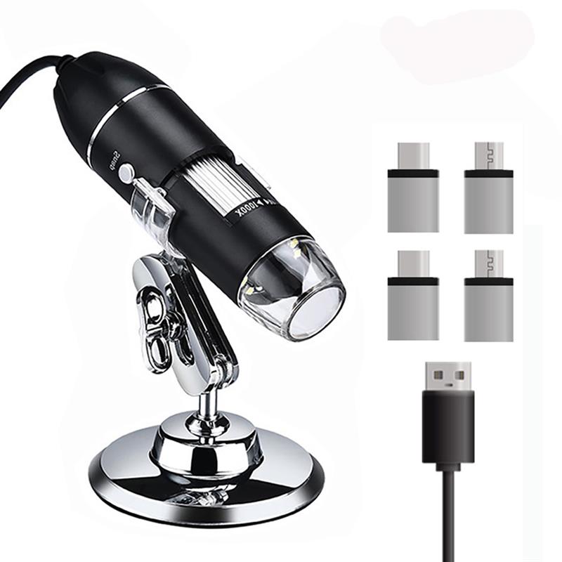 Microscopio Digital 1600X tipo C con lupa LED, Mic... – Grandado