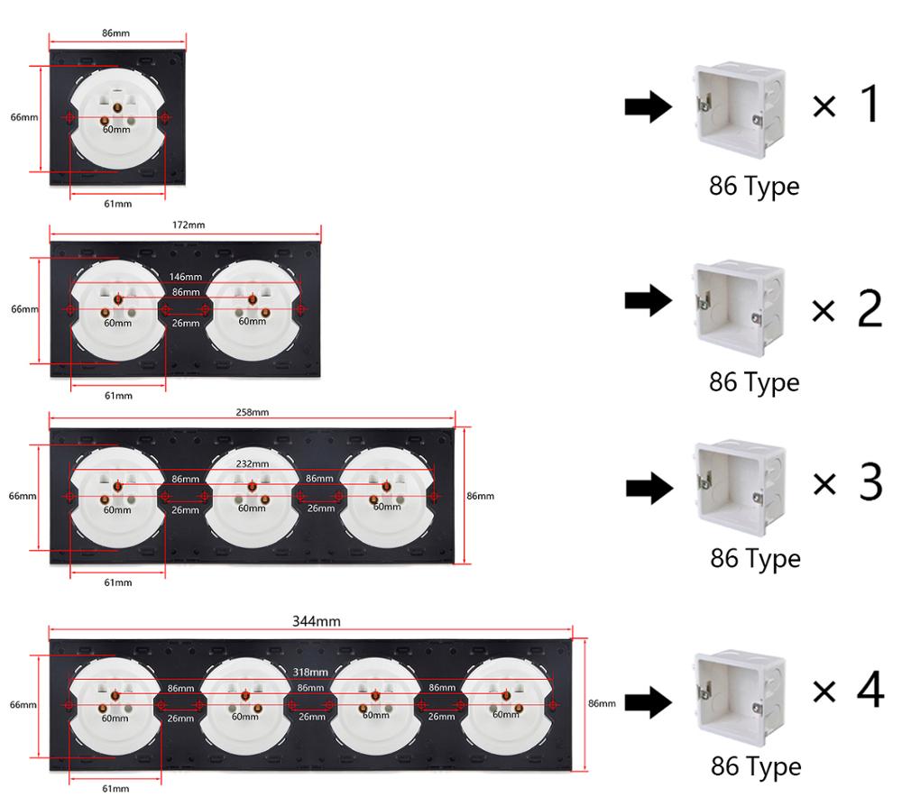 Atlectric EU / DE / RU Socket Wall Power Socket El... – Grandado