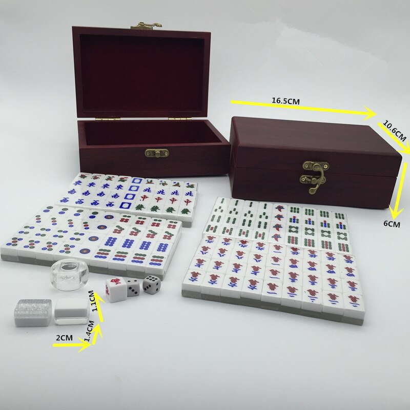 Portable Mini Mahjong Traditional Game Travel Wood... – Grandado