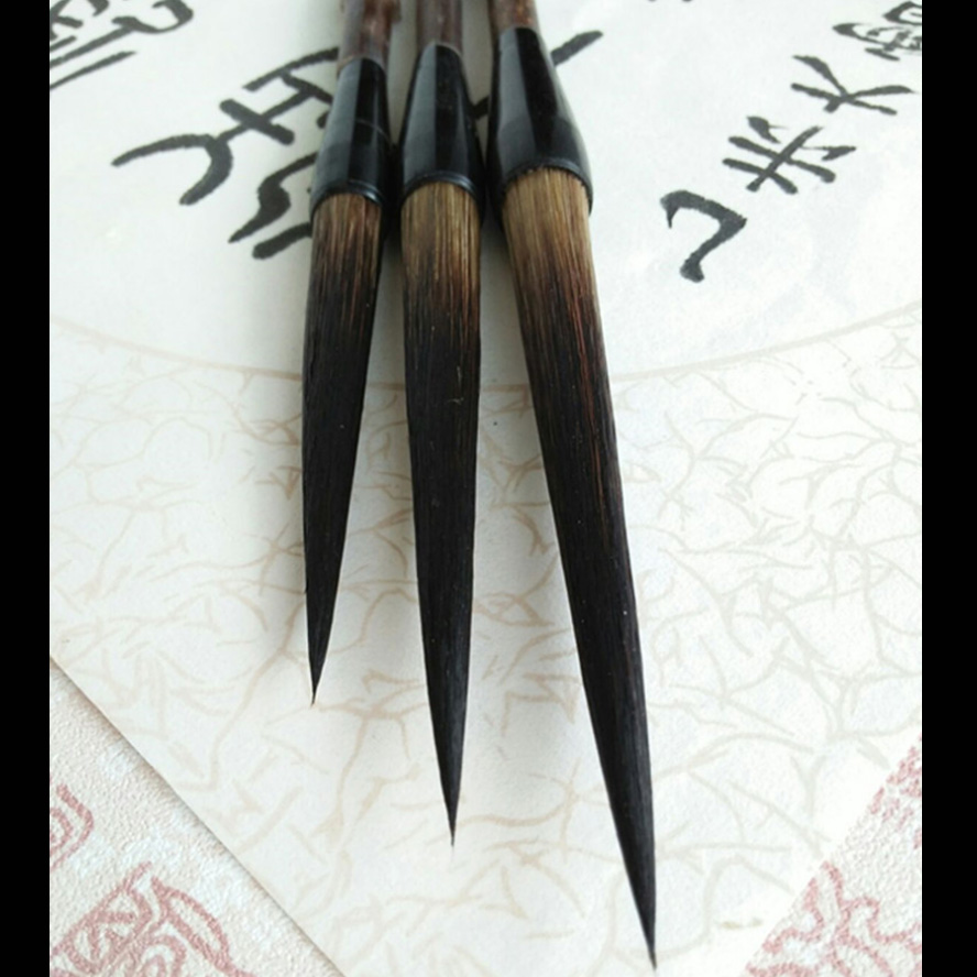 3 pcs Chinese Calligraphy Brushes bear hair painti... – Grandado