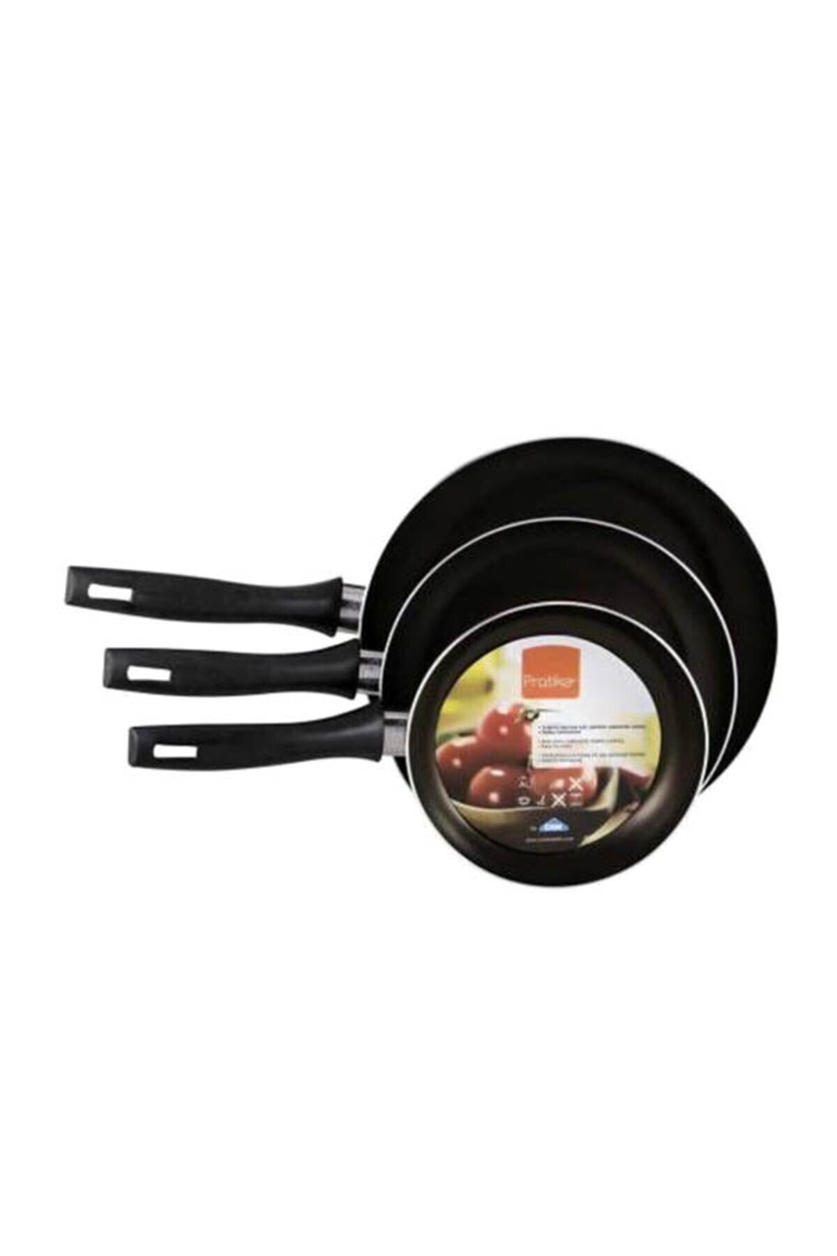 Pratiko Frying Non-Stick Pan Set of 3 Pans 18cm 22... – Grandado