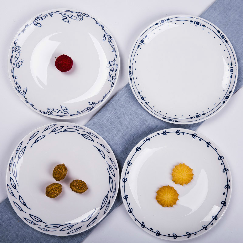 8 inches Round Bone China Tableware Western Food B... – Grandado