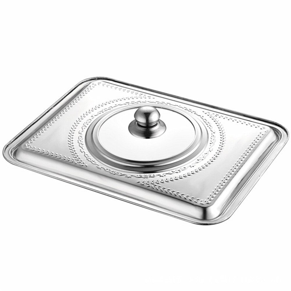 Stainless Steel Pan Lid Cover Pot Lid 40X30cm Rect... – Grandado