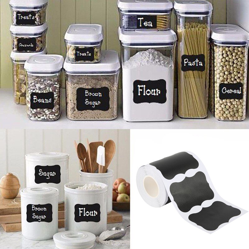 150pcs Erasable Chalkboard Sticker Kitchen Jars Or... – Grandado
