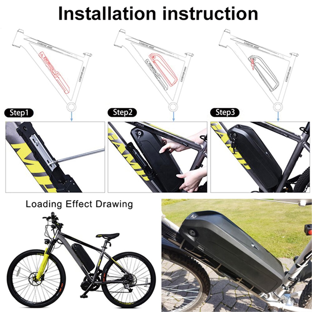 Electric Bike Bicycle Battery Case 36V 48V 52V Hai... – Grandado