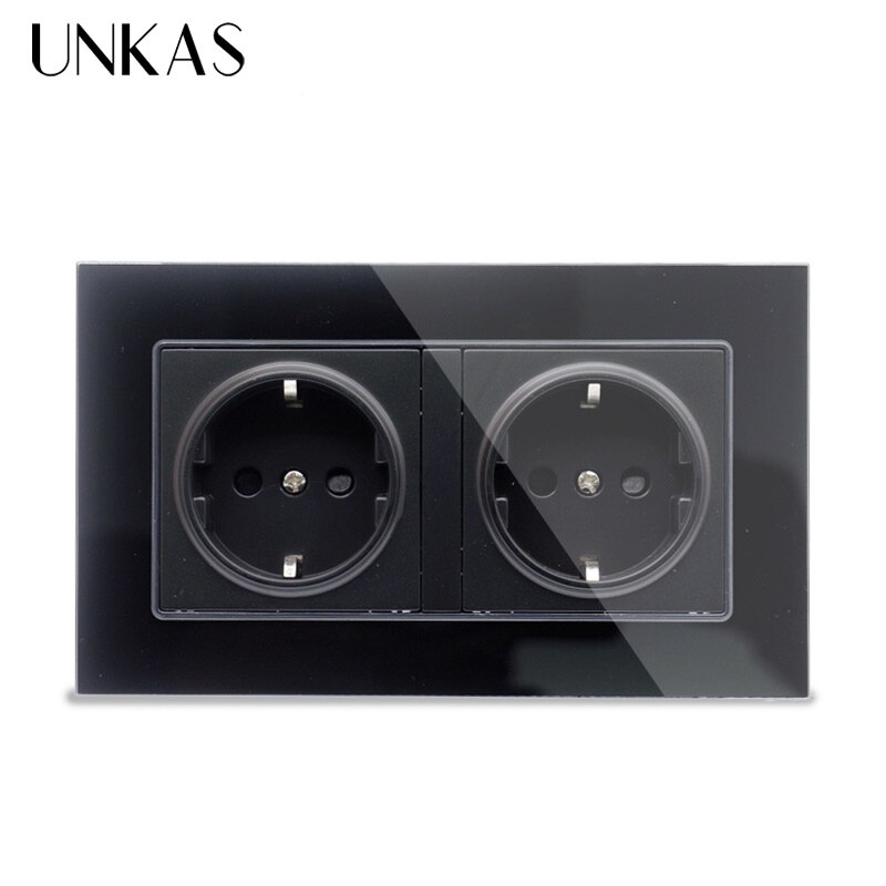 UNKAS Gold Luxury Crystal Glass Panel Wall Power D... – Grandado