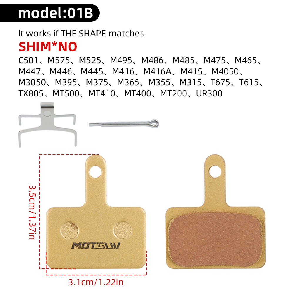 MOTSUV Bicycle Brake Pads Bike Hydraulic Brake Pad... – Grandado