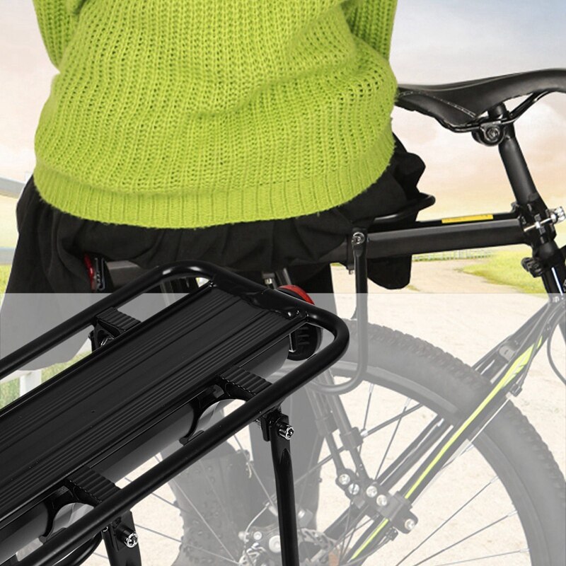 Black Bike Bicycle Quick Release Luggage Seat Post Pannier Carrier Rear ...