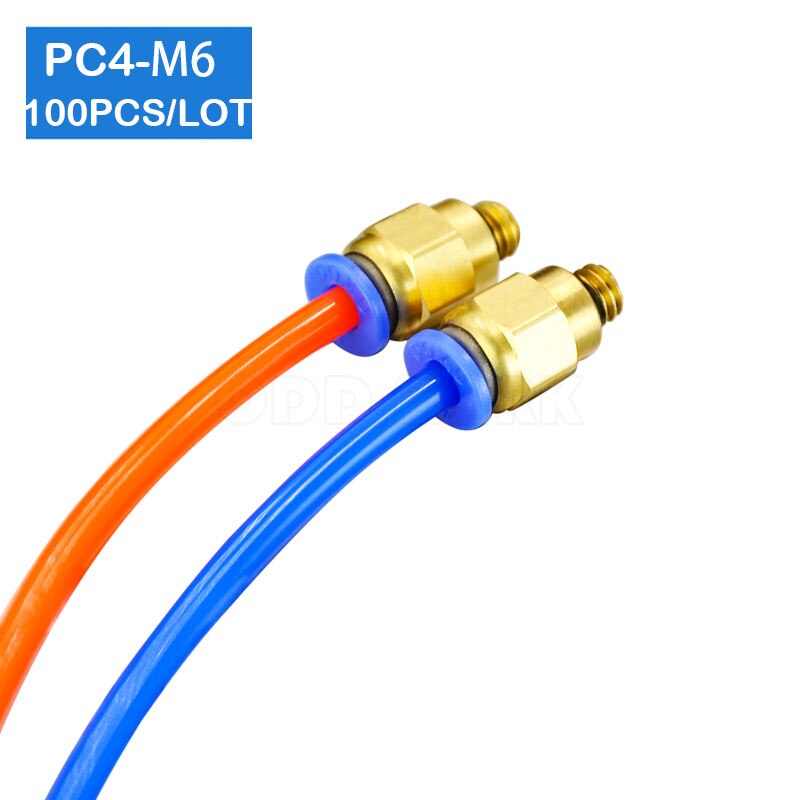 100 Pcs PC4-M6, 4 Mm Tot M6 Pneumatische Connector... – Grandado