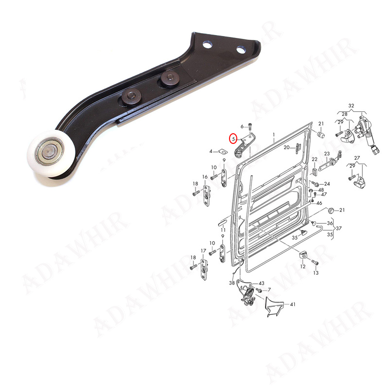 VOOR VW T5 TRANSPORTER RECHTS SCHUIFDEUR ROLLER AR... – Grandado