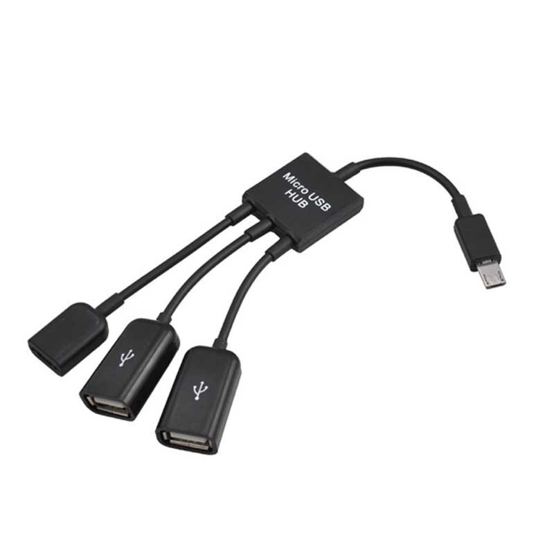3 In 1 Micro Usb Hub Man-vrouw & Dubbele Usb 2... – Vicedeal