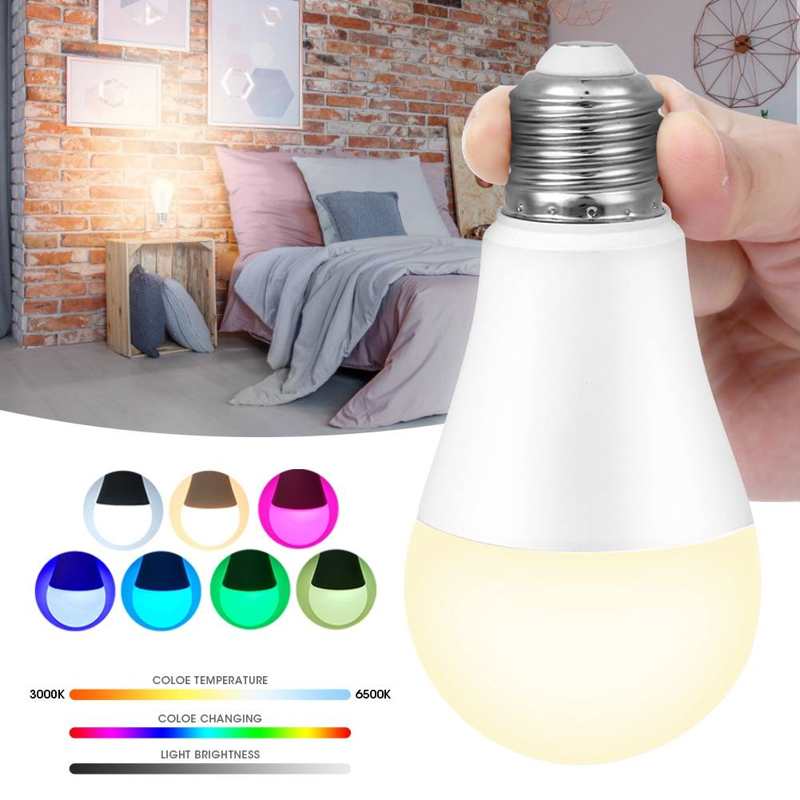 Wifi Smart Bulb 5 Color Brightness Adjustable Voic... – Grandado