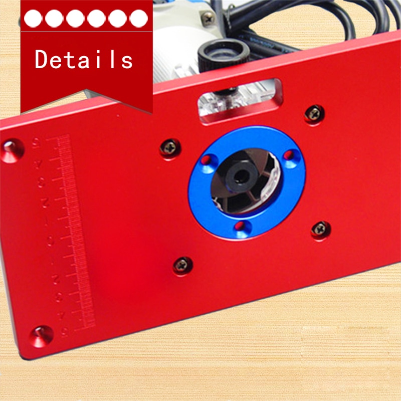 Aluminum Router Table Insert Plate W / 2 Router In... – Vicedeal