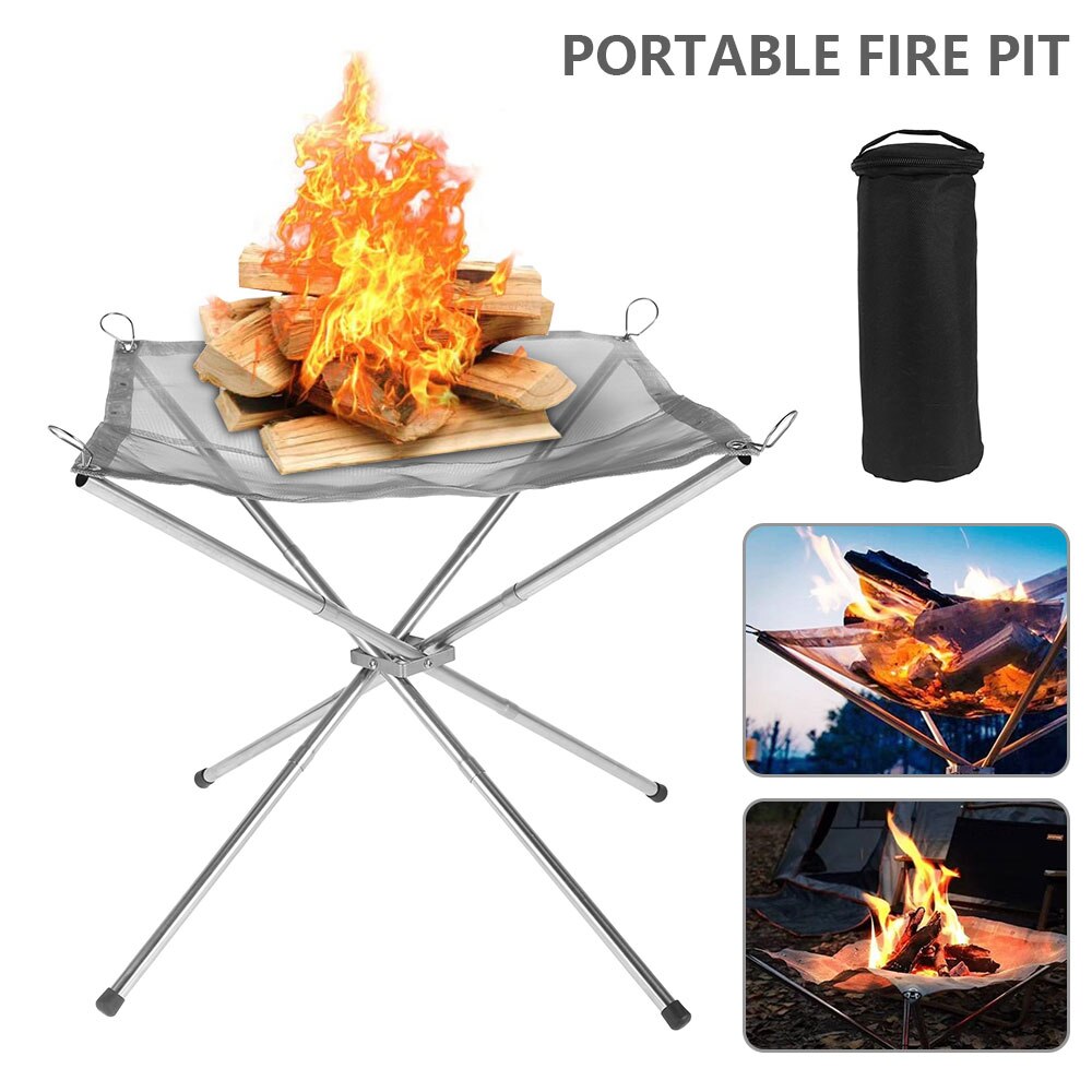 Portable Camping Wood Stove Stand Frame Fire Rack ... – Grandado