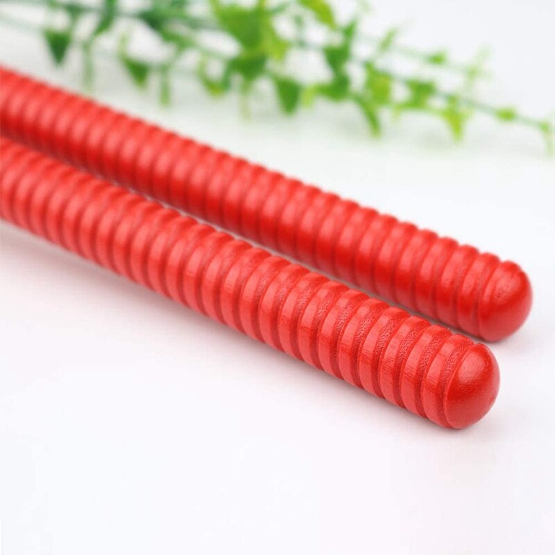 4 Pcs Rhythm Stick Learning Toys Wooden Threaded C... – Grandado