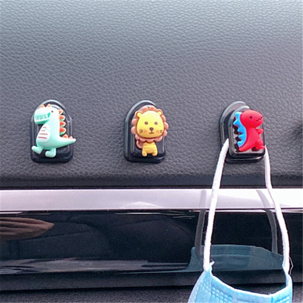 5Pcs Cute Cartoon Car Hooks Adhesive Plastic Car H... – Vicedeal