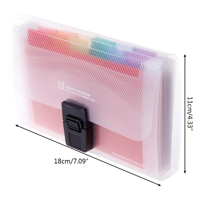 A6 Rainbow Expanding Document Bills Folder 13 Pock... – Grandado