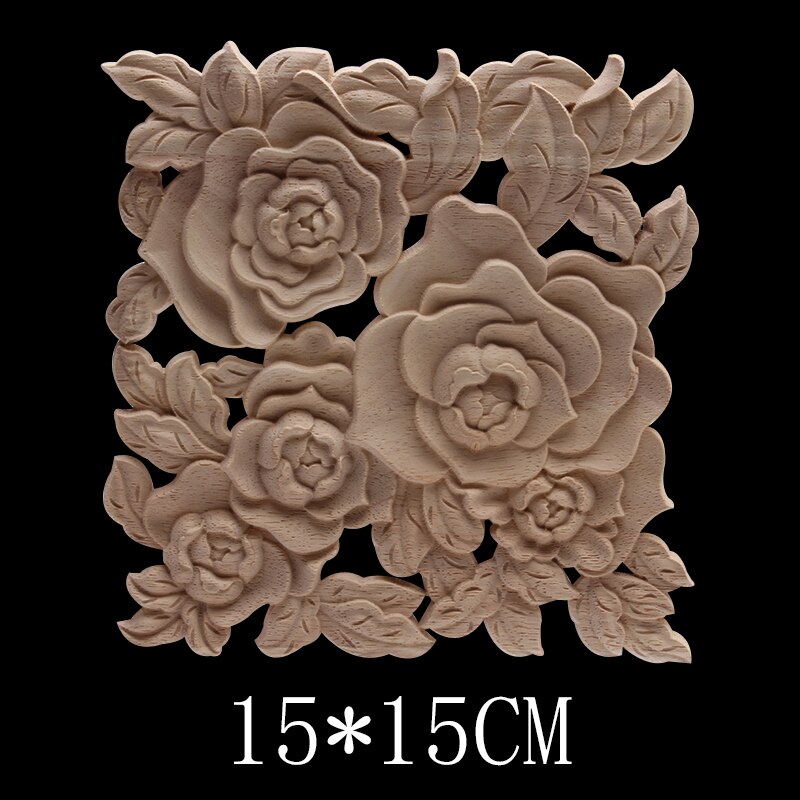Ornamental Modern Unpainted Carved Leaves Floral O... – Vicedeal