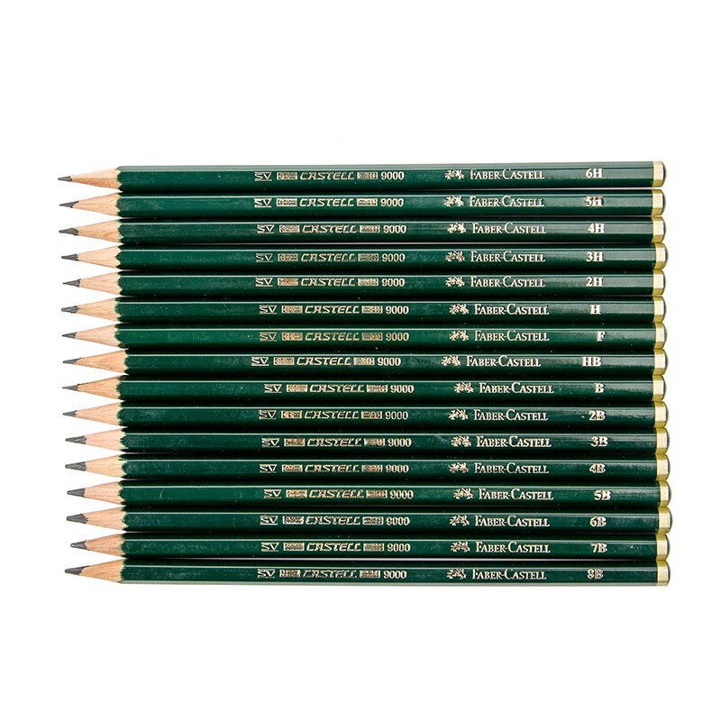 Faber castell lápis de desenho, 12 peças, carvão g... – Vicedeal