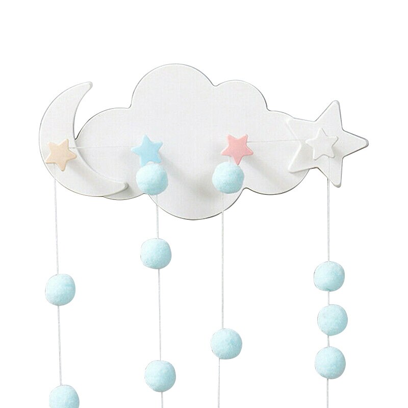 Moln stjärna måne form 4 krokar vägg dörr krok bad... – Grandado