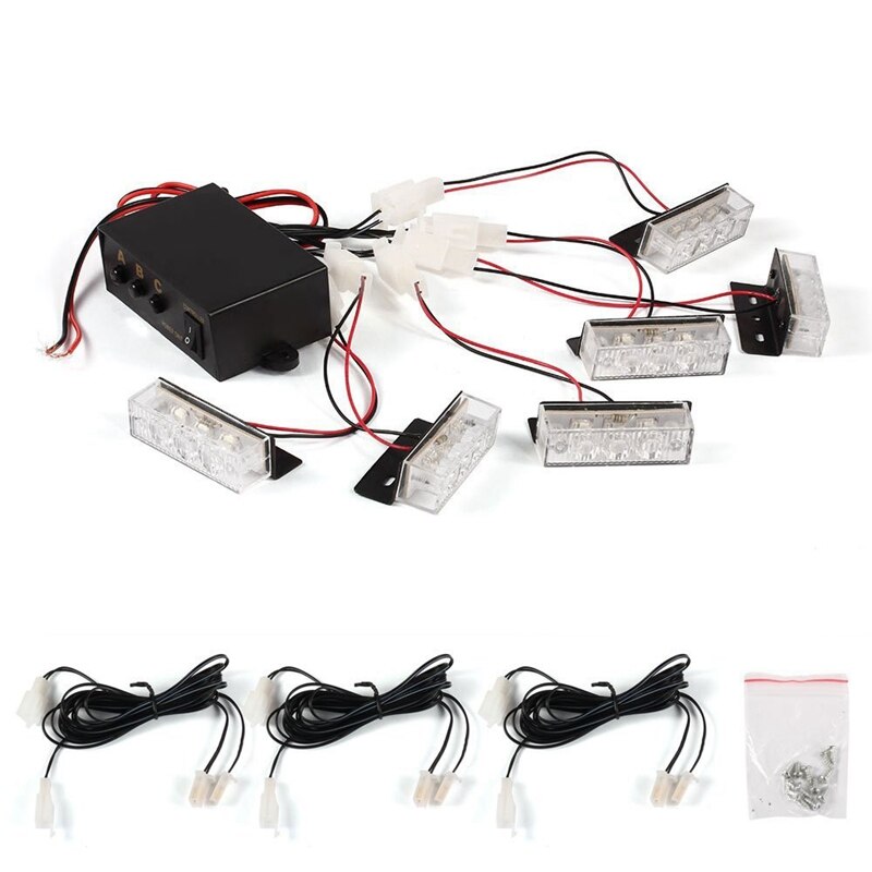 AMS- Yellow 18 LED Strobe Dash Emergency Flashing ... – Vicedeal