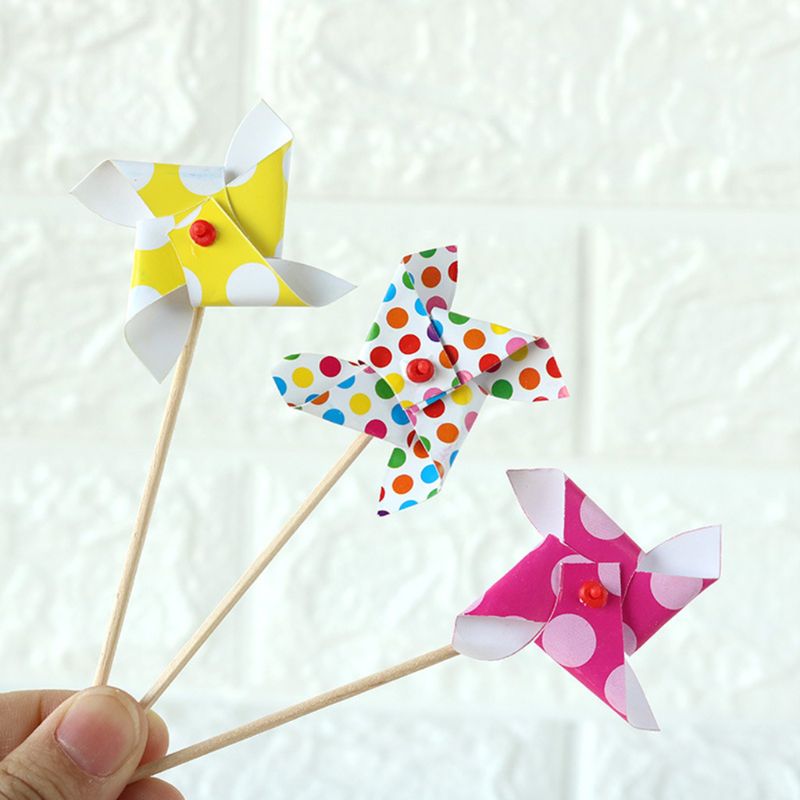 Paper Windmill Wind Spinner Cake Baking Dessert Ta... – Grandado