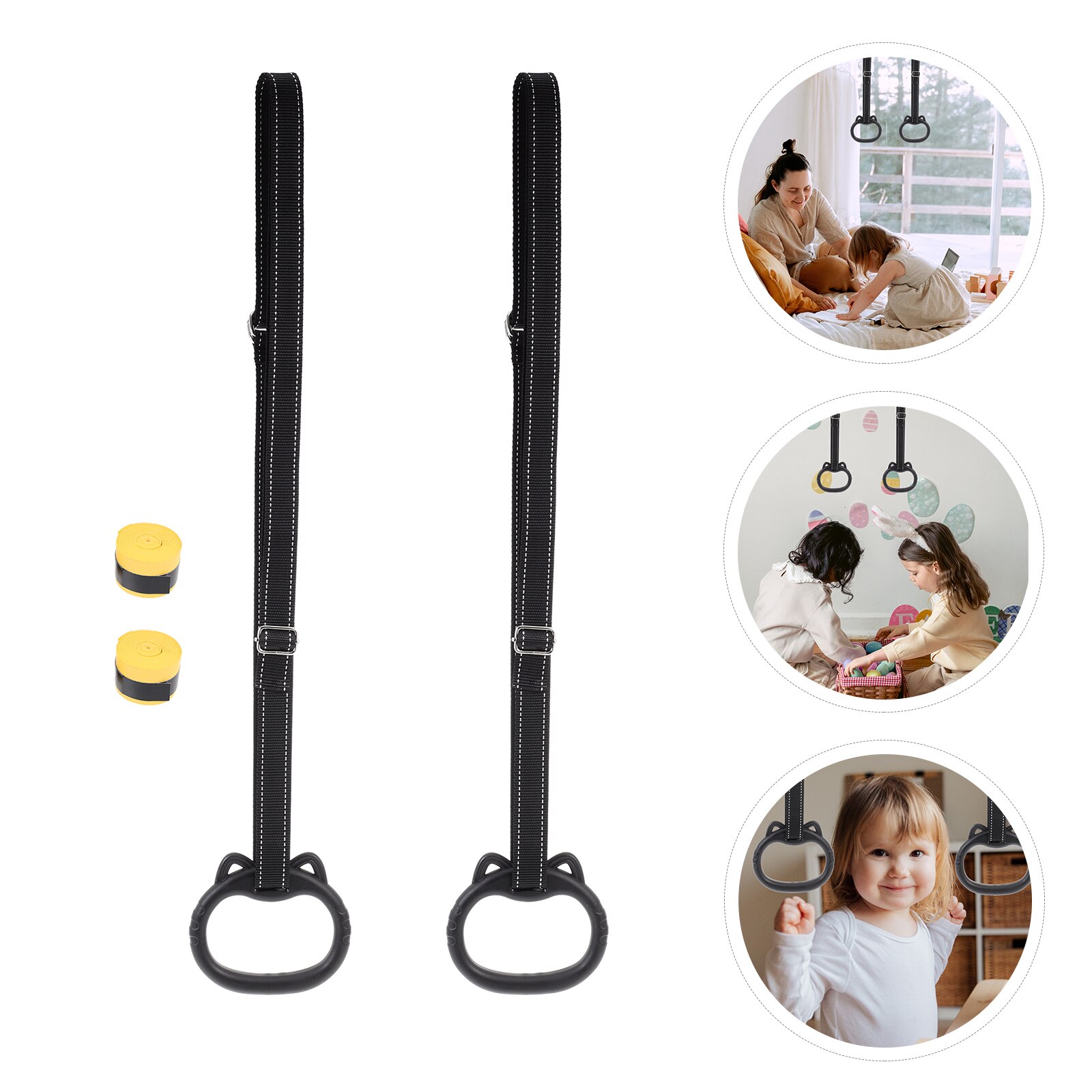 1 Set of Fitness Gym Rings Pull-up Ring Straps Wei... – Vicedeal