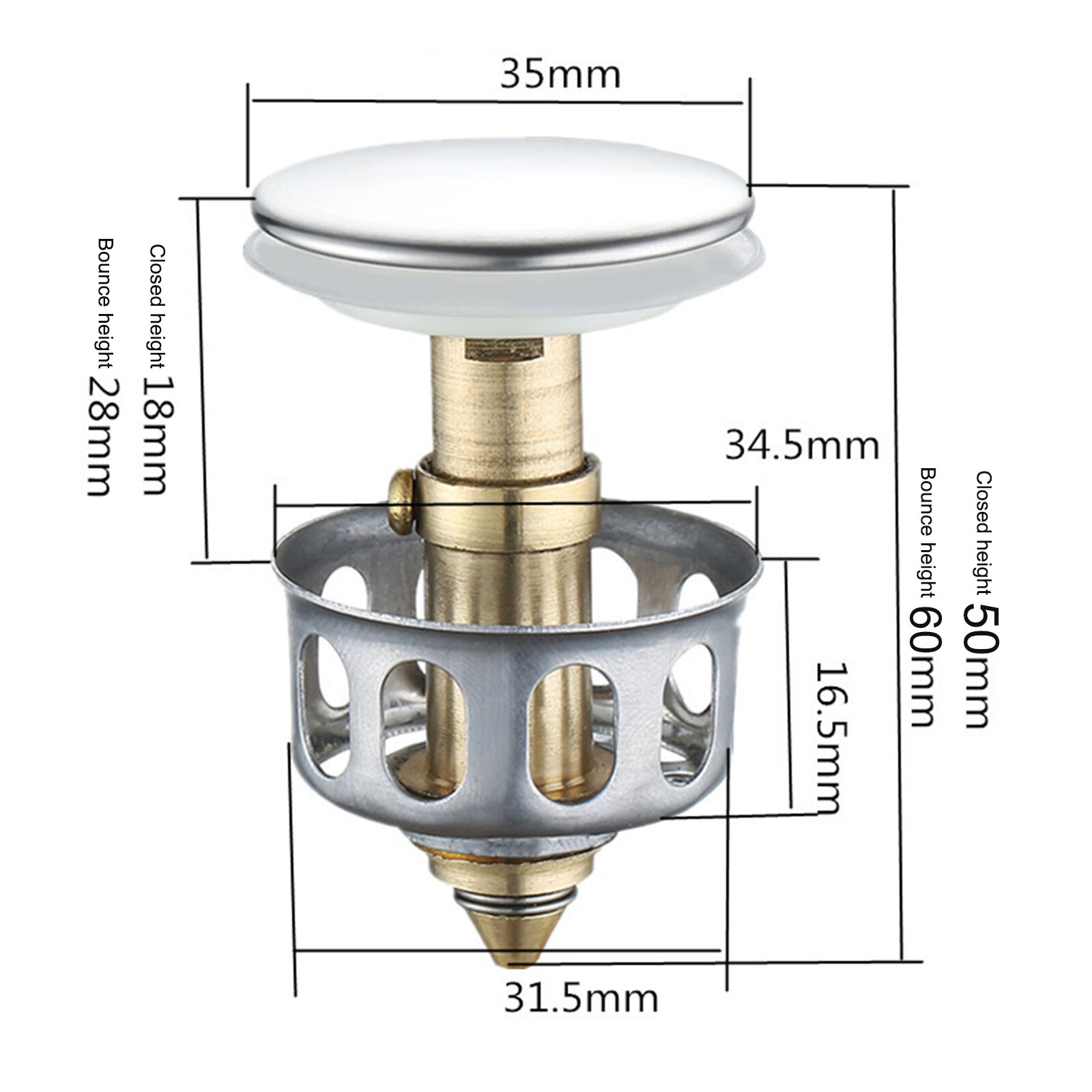 2pcs Kitchen Drain Bounce Core Wash Hand Basin Sin... – Vicedeal