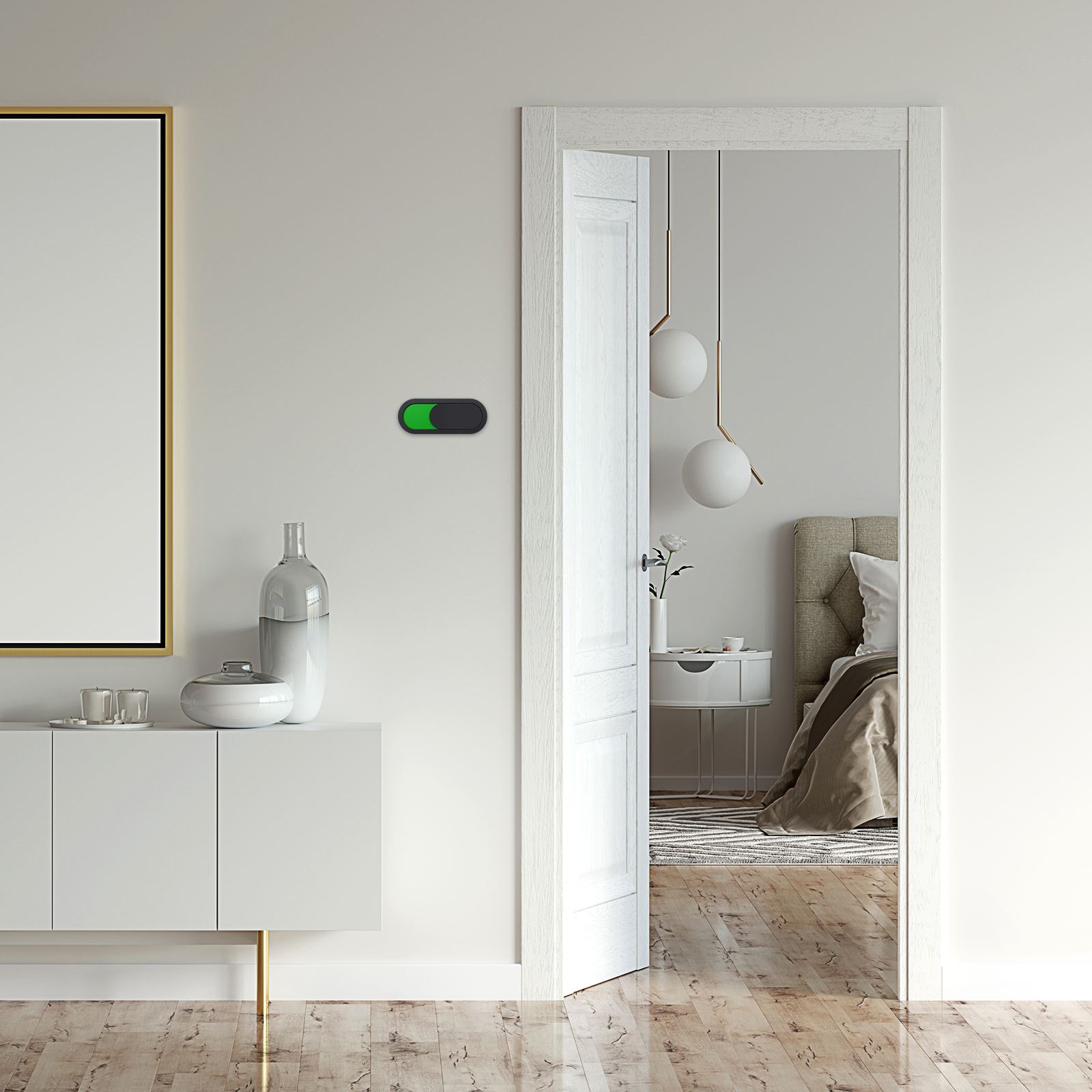 Slide Door Sign Green Light Slider Plate Staff Red... – Grandado