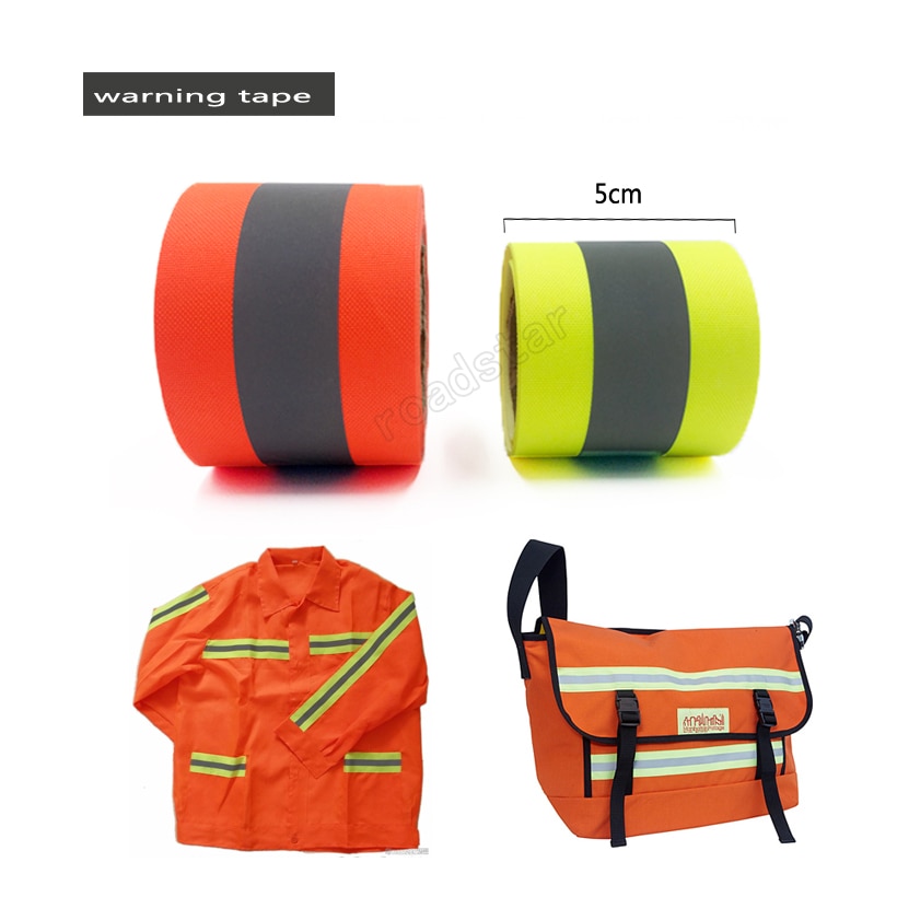 5cmX5m Fluorescerend Geel & Oranje Waarschuwin... – Grandado