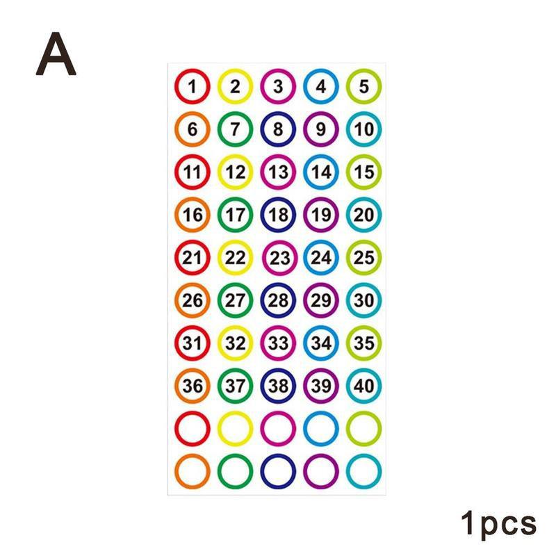 1/10 Sheets 2.5cm Numbered Label Sticker Round 1 I... – Vicedeal