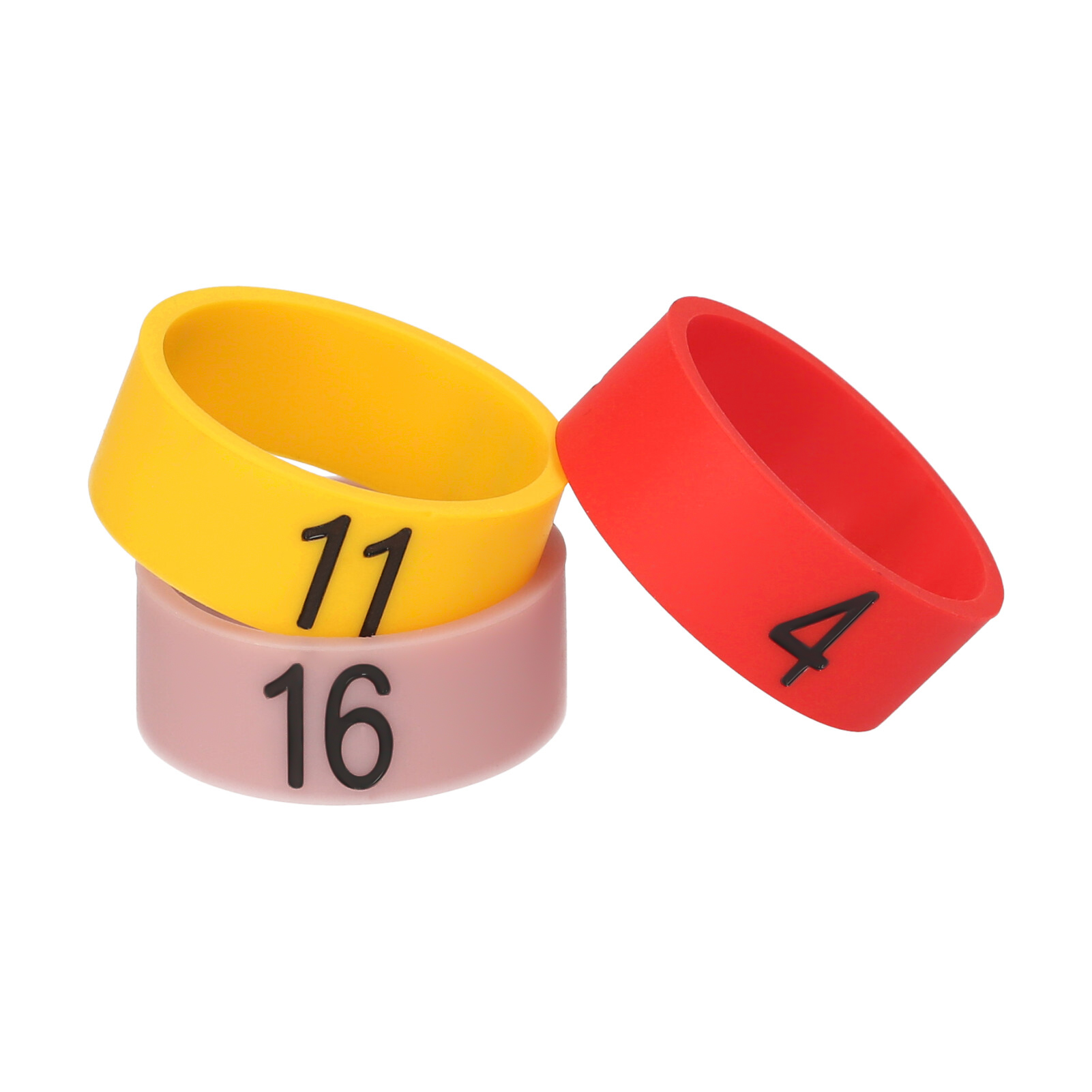 20 PCS Microphone Colored ID Rings Multicolor Soft Silicone Ring for ...