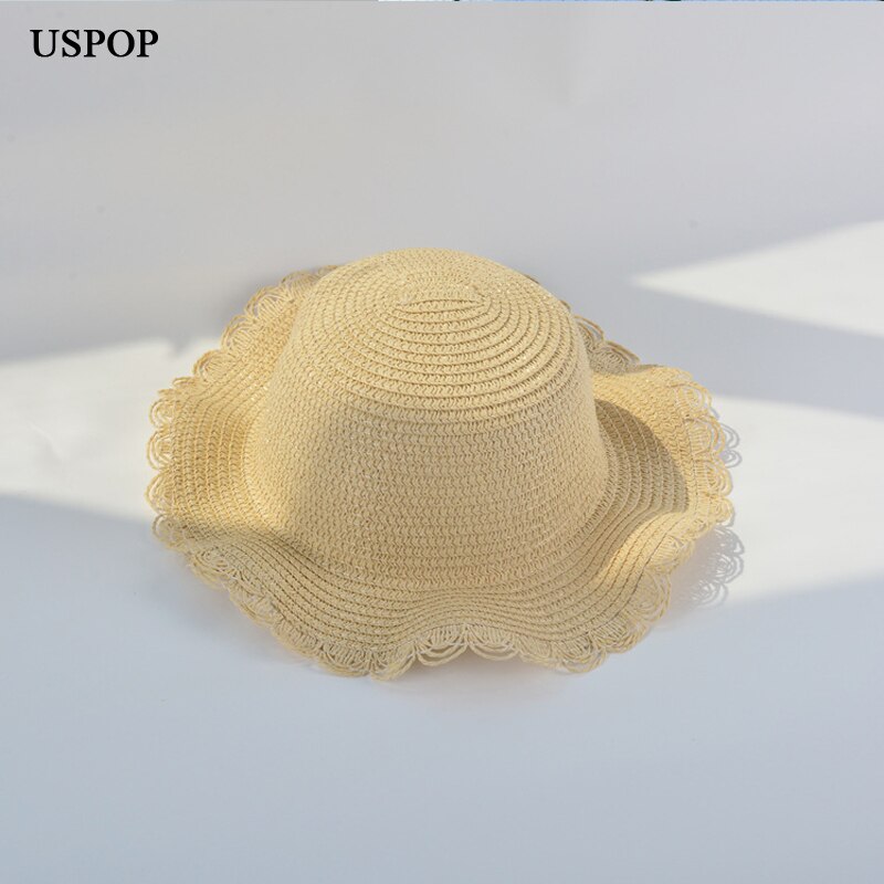 USPOP straw hats children sun hats summer wavy bri... – Vicedeal