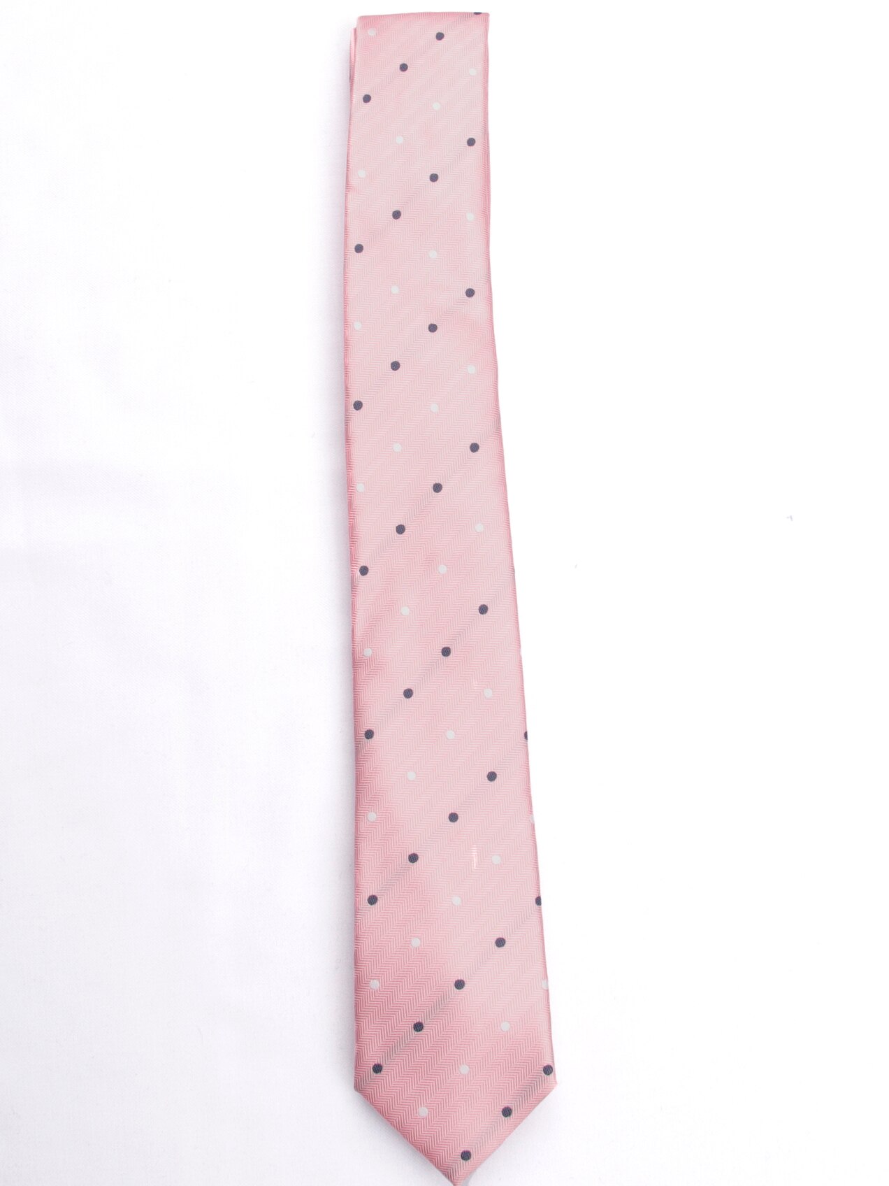 pink dotted pattern tie with patterned skinny ties... – Vicedeal