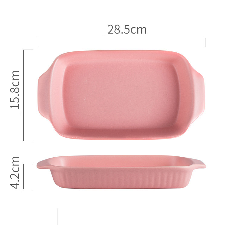 9/12 Inches Rectangular Ceramic Baking Tray INS Bi... – Grandado