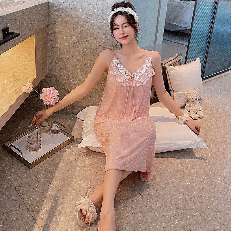 22 Sling Nightdress Women's Sexy Pit Lace V-ne... – Grandado