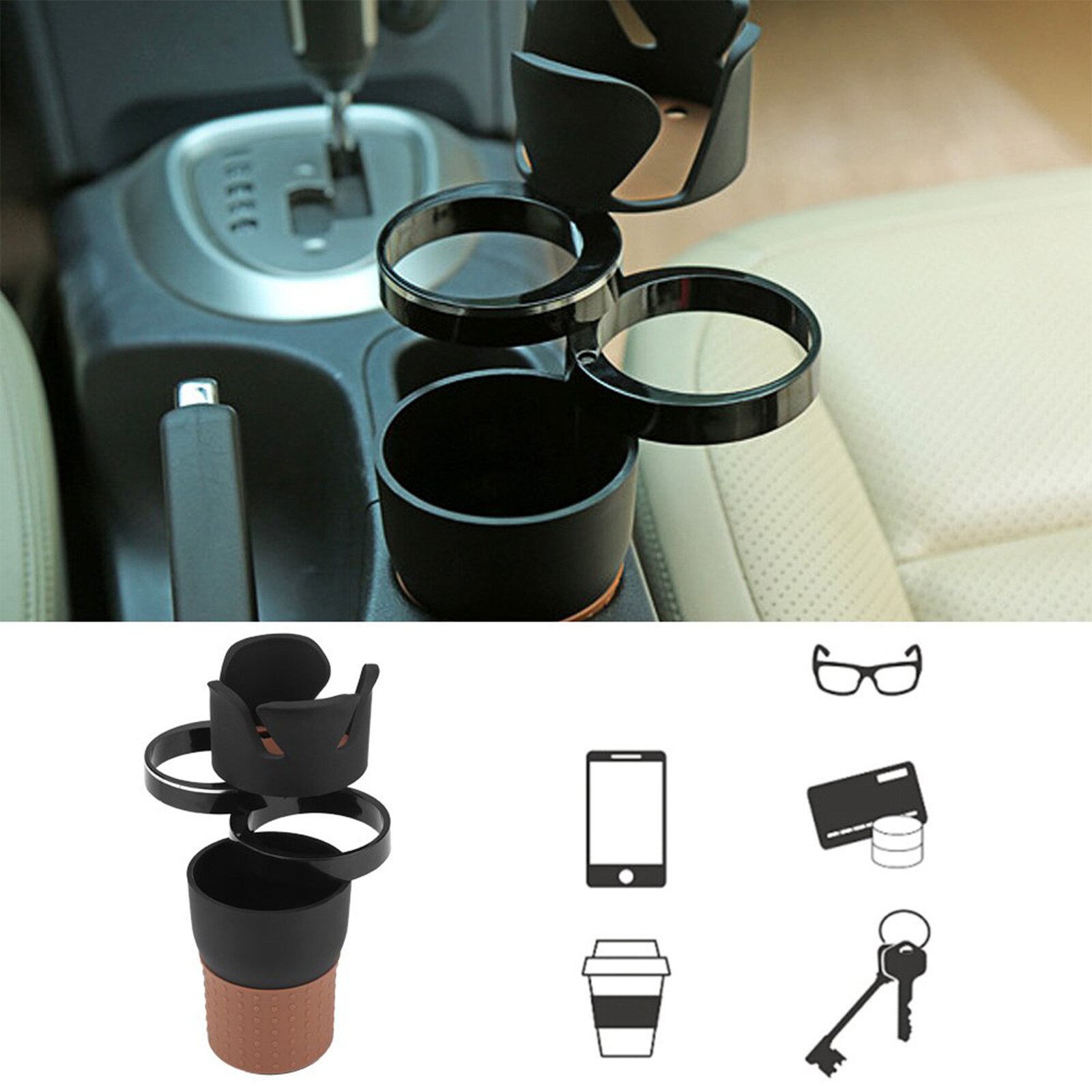 Multifunction Car Cup Holder Coffee Drink Holder U... – Grandado