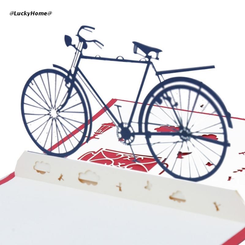 3D Bicycle Pop Up Greeting Cards Valentine Lover H... – Vicedeal