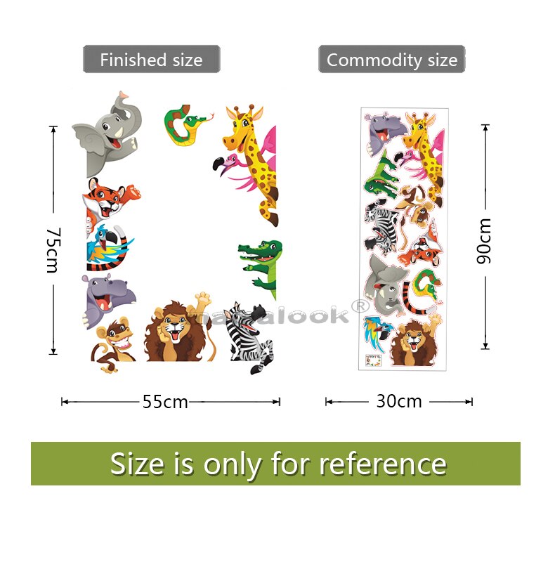 Jungle Animals wall stickers For Kids Rooms Home D... – Vicedeal