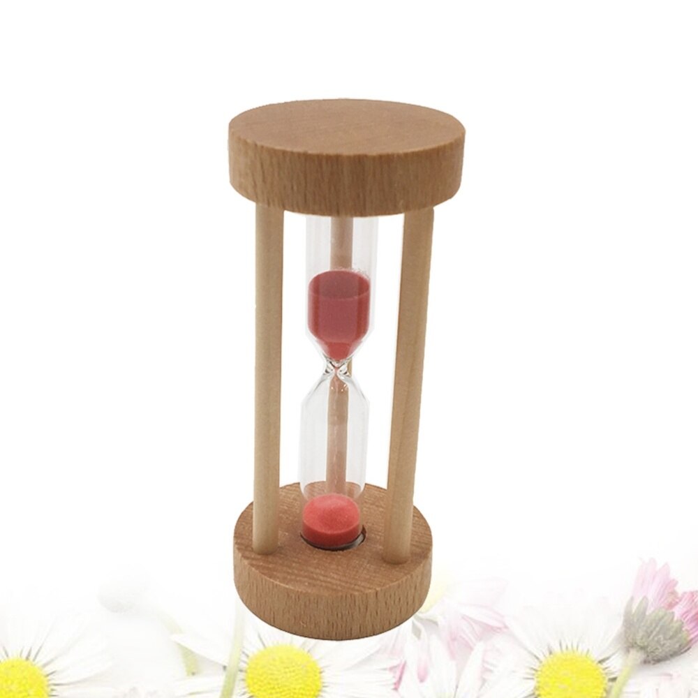 3 Min Houten Zandloper Zandloper Oranje Zand Timer... – Grandado