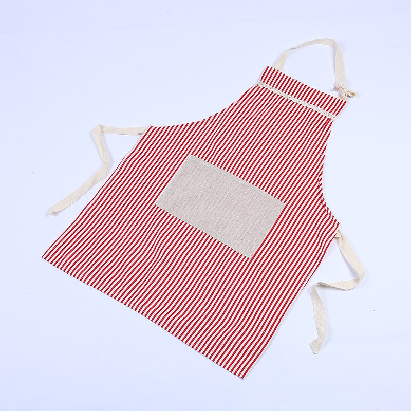 Stripe Apron Canvas Linen Cloth Baking Chefs Kitch... – Grandado