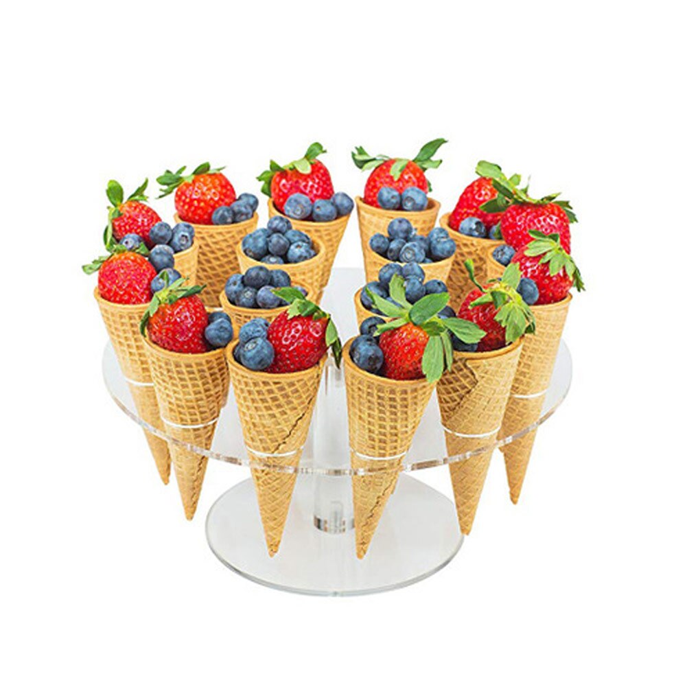 16-Hole Cupcake Cones Holders Stands Ice Cream Can... – Grandado