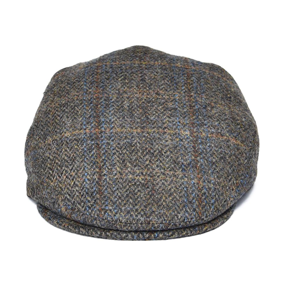 100% Wool Ivy Cap Herringbone Flat Caps Tweed Scal... – Grandado