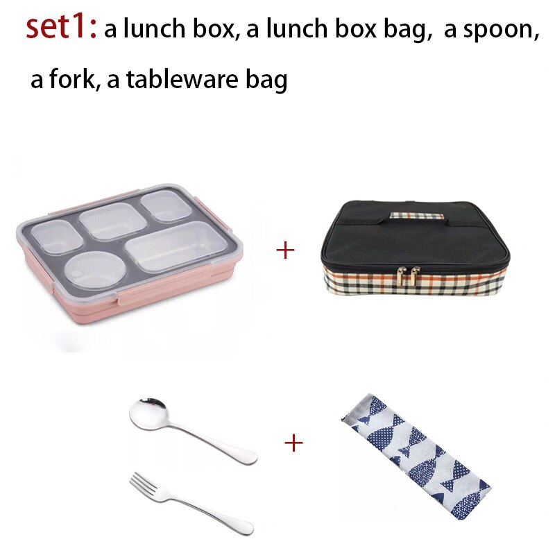 Portable Large capacity Lunch Box Stainless Steel ... – Grandado