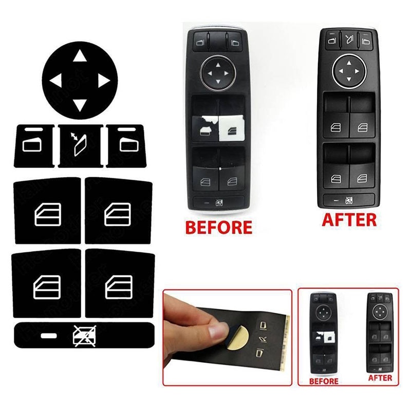 1x Decals Window Button Sticker Decorative Replace... – Vicedeal