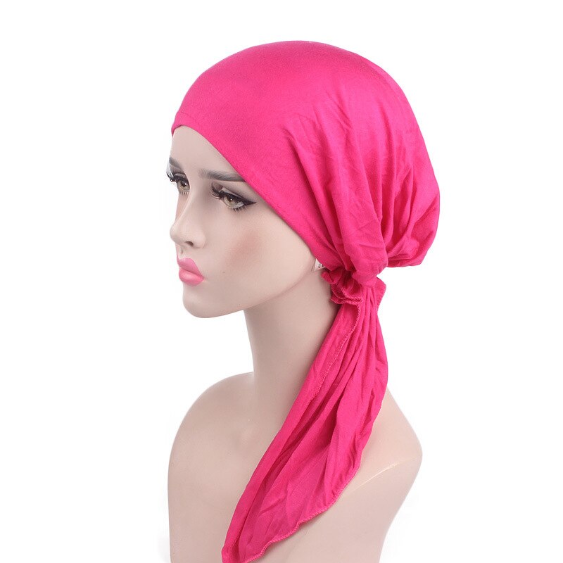 Muslim Women Turban Caps Solid Modal Inner Hijabs ... – Grandado