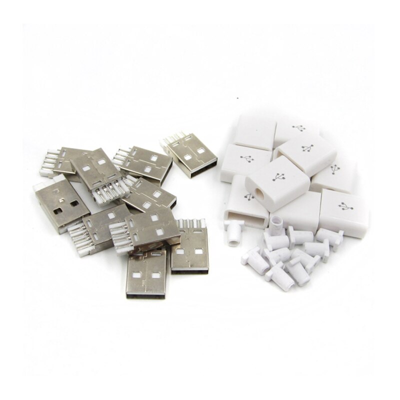 10 stks/set DIY USB 2.0 Type A Male 4P Adapter Con... – Grandado