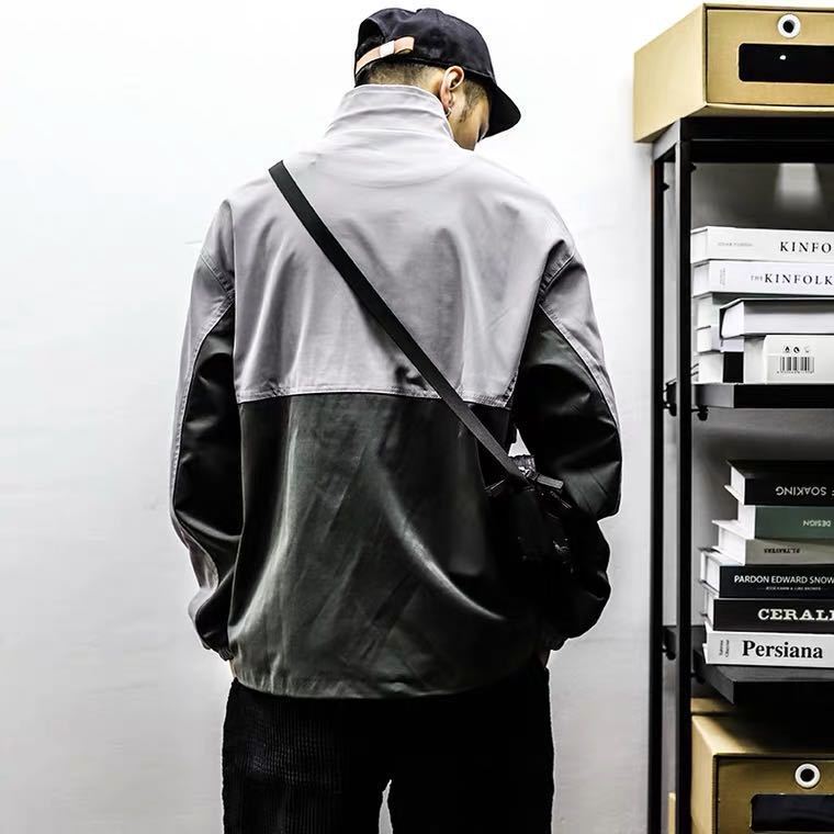 Youth Men Harajuku Patchwork Jackets Coats Japanes... – Grandado