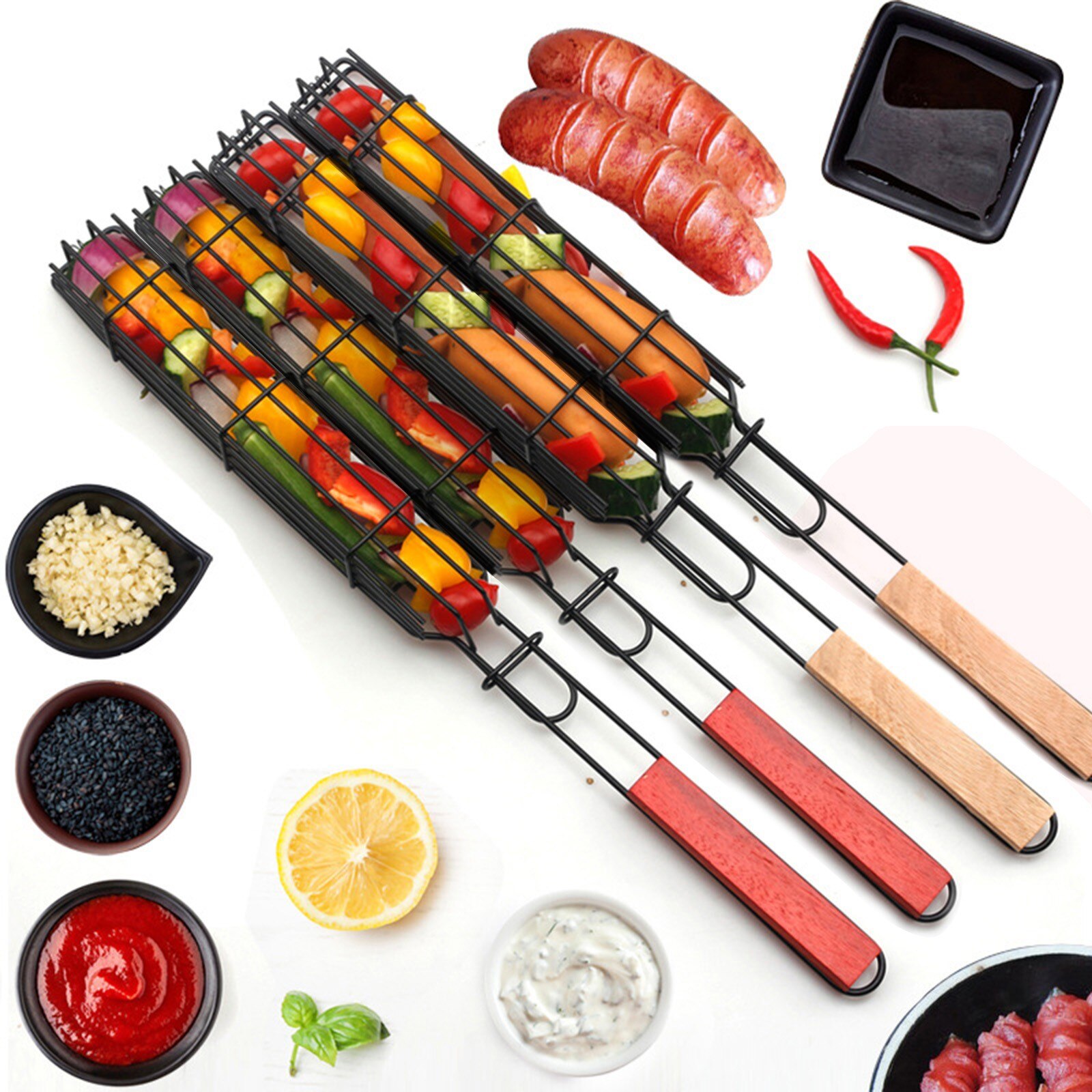 Bbq Grill Mesh Worst 4Pc Dog Grill Kooi Worst Gril... – Grandado